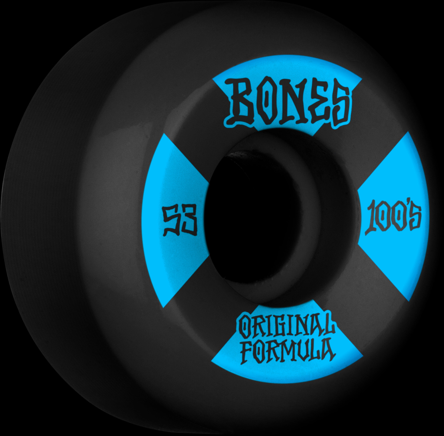 BONES WHEELS OG Formula Skateboard Wheels 100 #4 53mm V5 Sidecut 4pk ...