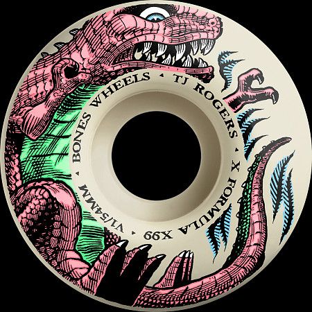BONES WHEELS X-Formula Skateboard Wheels Rogers Dino-Sortas 54mm V1 99A ...