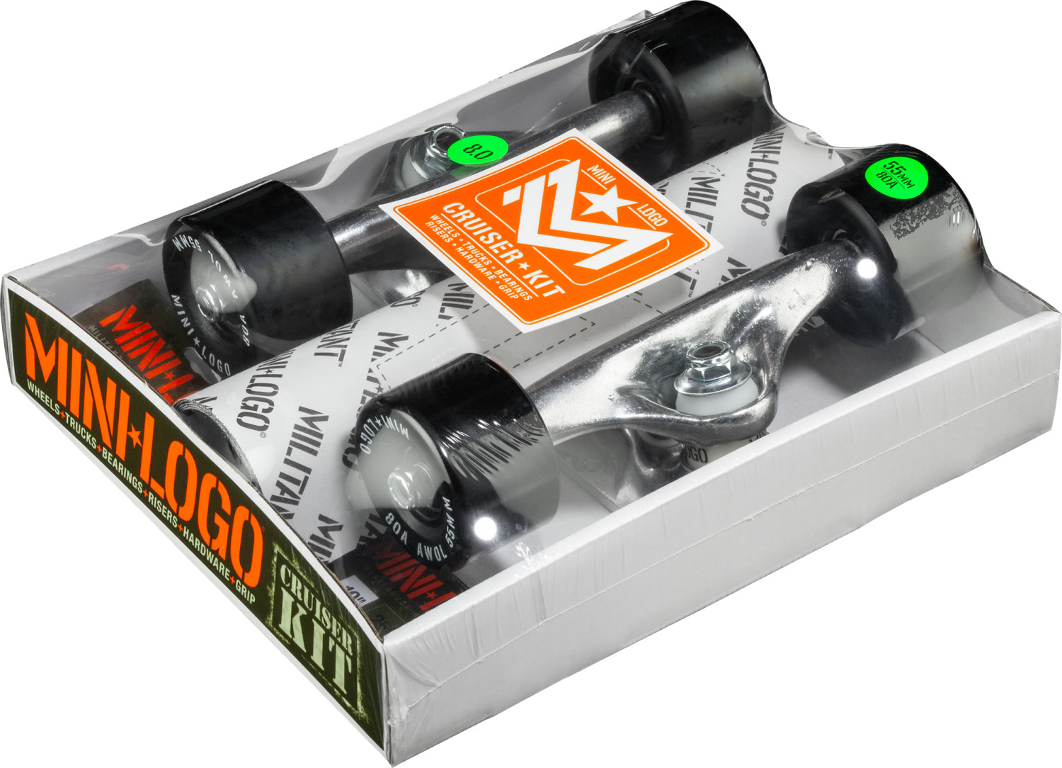 Mini Logo Cruiser Kit 55MM x 80A Black Photo #4 - Photo Gallery - Mini ...