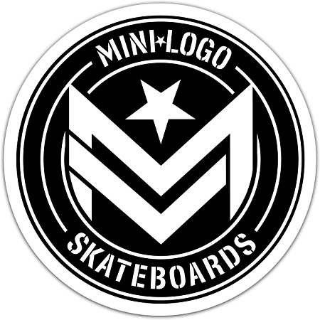 Mini Logo Sticker Chevron "3" Circle Single - Mini Logo Skateboards